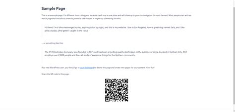 Qr Code For Pages Wordpress Plugin