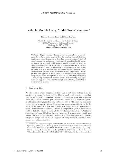 Scalable Models Using Model Transformation Ftp