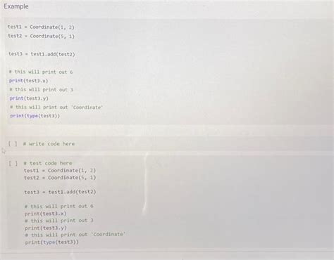Solved Create A Class Called Coordinate That Will Store The Chegg