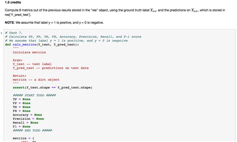 Solved Credits Compute Metrics Out Of The Previous Chegg