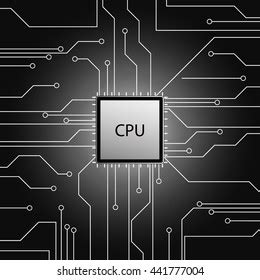 Cpu Microprocessor Microchip Circuit Board Illustration 스톡 일러스트 Shutterstock