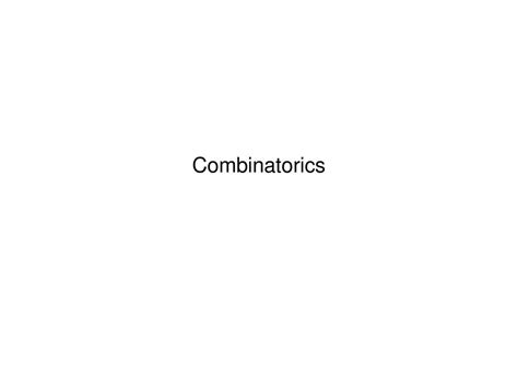 Combinatorics Ppt Download