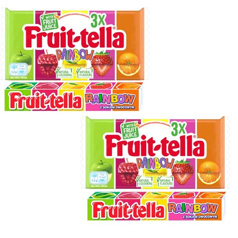 Fruitella Rainbow 3 Bars Sweets Pack Made With Real Fruit Juice Pack Of 2 Buy Now With
