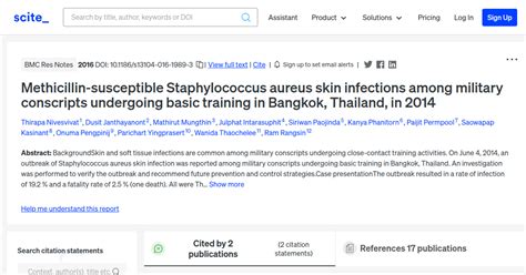 Methicillin Susceptible Staphylococcus Aureus Skin Infections Among Military Conscripts
