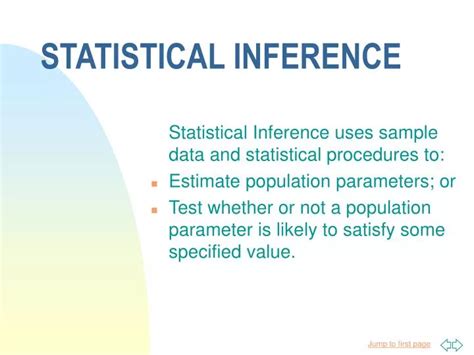 PPT STATISTICAL INFERENCE PowerPoint Presentation Free Download ID
