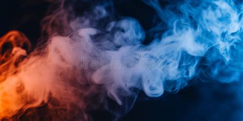 Abstract Blue And Orange Smoke Clouds Background Texture Stock Illustration Illustration Of