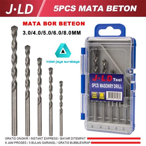 Jual Jld Mata Bor Beton Set 5pcs 3 4 5 6 8mm Mata Bor Tembok Beton