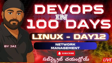 Devops In 100 Days Telugu Day 12 Linux Network Management Ping Ifconfig Netstat Ss