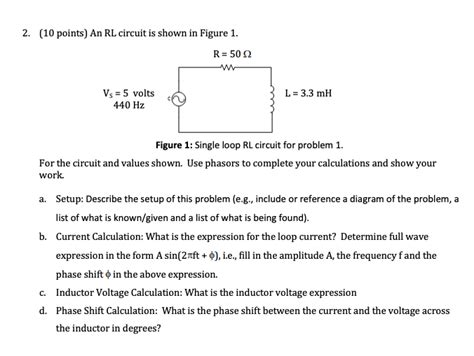 Solved Points An RL Circuit Is Shown In Figure R Chegg