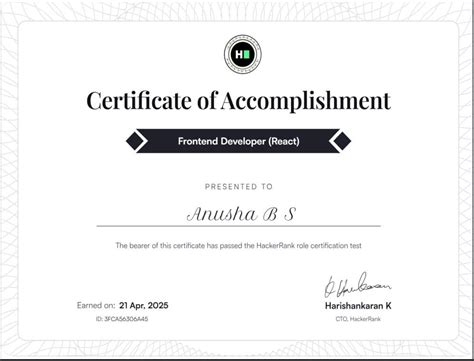 Reactjs Frontenddeveloper Hackerrankcertified Webdevelopment