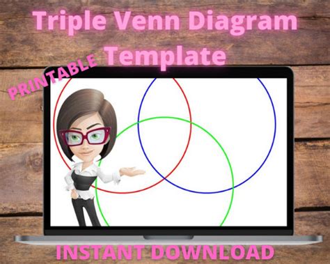 Triple Venn Diagram Template Etsy