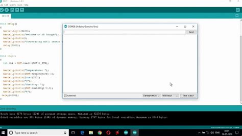 Dht11 Serial Monitor Arduino Uno Youtube