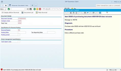 Solved Item 0000 Of Purchasing Document Doesnt Exist Sap Community