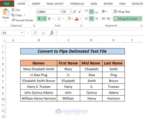 How To Convert Excel To A Text File With Pipe Delimiter 2 Ways