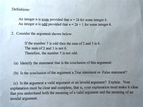 solved definitions an integer n is even provided that n 2k for some