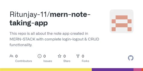 Github Ritunjay 11mern Note Taking App This Repo Is All About The Note App Created In Mern