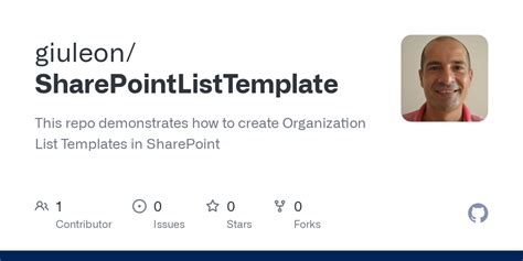 GitHub Giuleon SharePointListTemplate This Repo Demonstrates How To Create Organization List