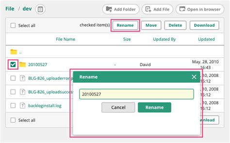 Rename A File Or Folder Backlog Help Center