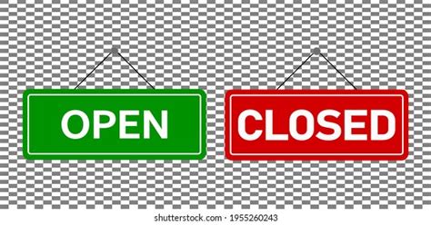 set open closed signs on white stock vector royalty free 1955260243