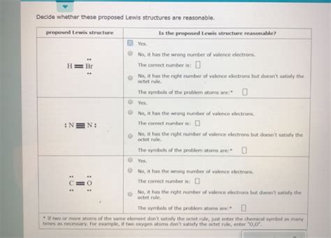 Decide Whether These Proposed Lewis Structures Are Reasonable Proposed