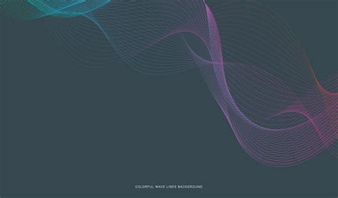 회색 배경에 화려한 물결 선 멀티 컬러 곡선 물결 선 디자인 브로셔 웹사이트 전단지 벡터 일러스트레이션을 위한 컬러 플로우 웨이브 스톡 일러스트레이션 배경 주제에 대한 스톡