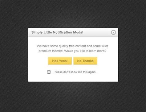 42 Free Creative Modal Window Psd Templates