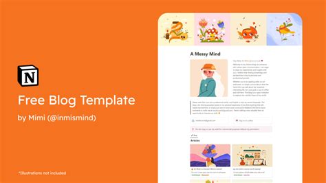Free Notion Blog Template For Illustratorartistcreative Enthusiast