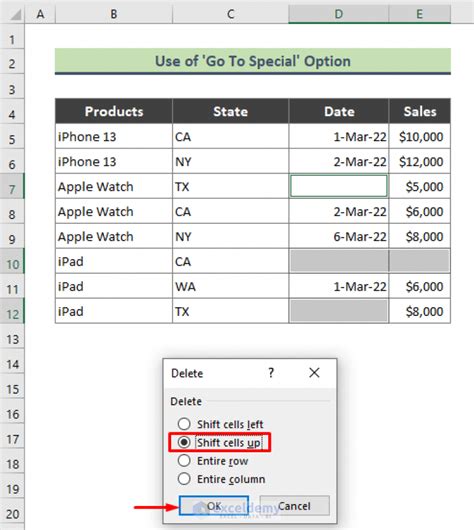 How To Remove Blank Cells From A Range In Excel Methods