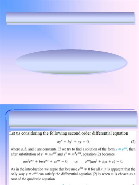 Lecture On Linear Ode With Constant Coefficients Pdf
