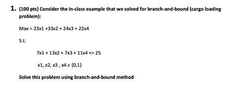 Solved 1 100 Pts Consider The In Class Example That We