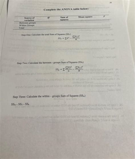 Solved Anova Problem Suppose You Compared 3 Samples A B