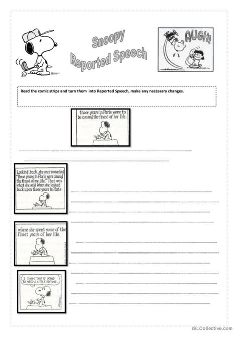 14 Snoopy English Esl Worksheets Pdf And Doc