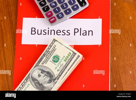 Red Folder Labeled Business Stock Photo Alamy