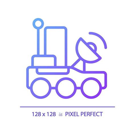Lunar Rover Pixel Perfect Gradient Linear Vector Icon Moon Mission