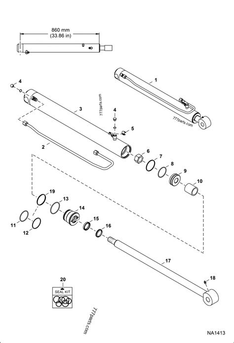 Lift Cylinder Loaders Bobcat S650 A3nv11001 And Above A3nw11001 And Above