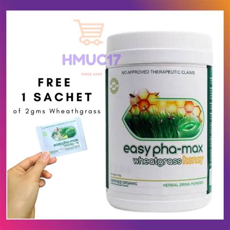 Easy Pha Max Wheatgrass Honey In Canister Herbal Drink Powder 650gms Lazada Ph