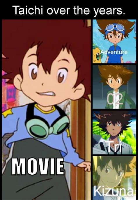 Digimon Adventure Tai Kamiya Character Evolution Taichi Yagami Character Evolution Movie