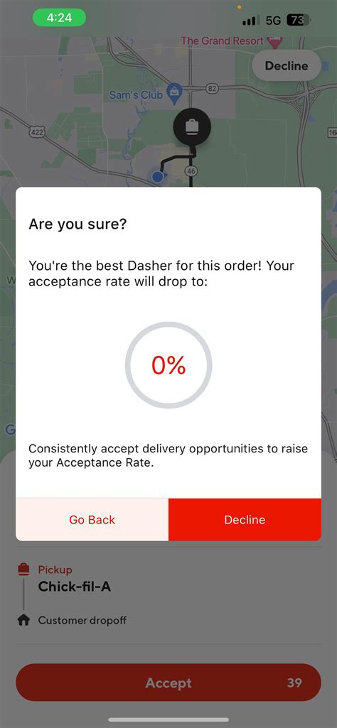 Dashing: Are you sure? You’re the best Dasher for this order! Your ...