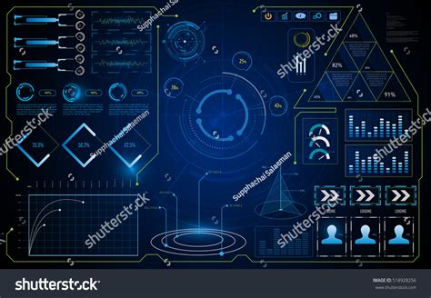 abstract hud ui interface gui screen stock vector royalty free