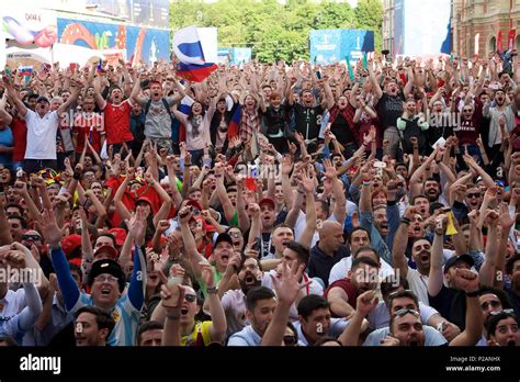 Jun 14 2018 St Petersburg Russia Football Fans From Around The World