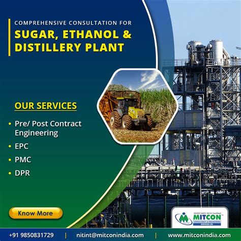 Comprehensive Consultation For Sugar Ethanol And Distillery Plant Energy Infrastructure