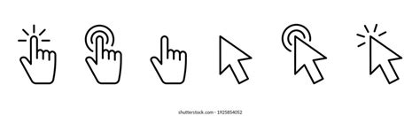 Hand Pointer Icons Pointer Click Cursor Stock Vector Royalty Free 1925854052 Shutterstock