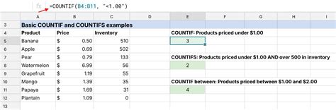 how to use countif and countifs examples and tips row zero