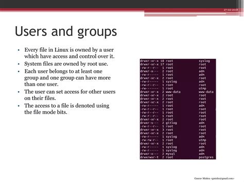Linux User Management Pptx Operating Systems Computer Software