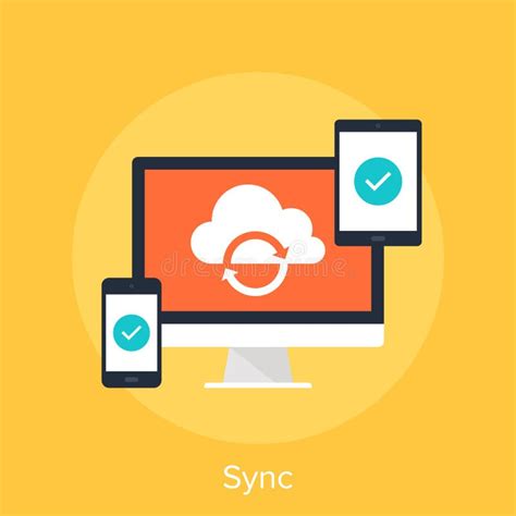 Sync Concept Vector Illustration Concept Stock Vector Illustration Of