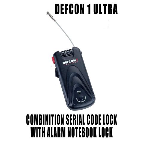 DEFCON 1 ULTRA RETRACTABLE CABLE ALARM LOCK FOR LAPTOPS OTHER DEVICES SERIALIZED COMBINATION