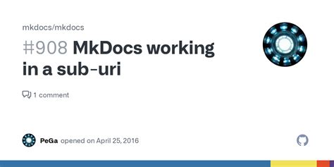 Mkdocs Working In A Sub Uri · Issue 908 · Mkdocsmkdocs · Github