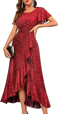 Womens Beautiful Sequin Dress For Women Sparkly Bridesmaid