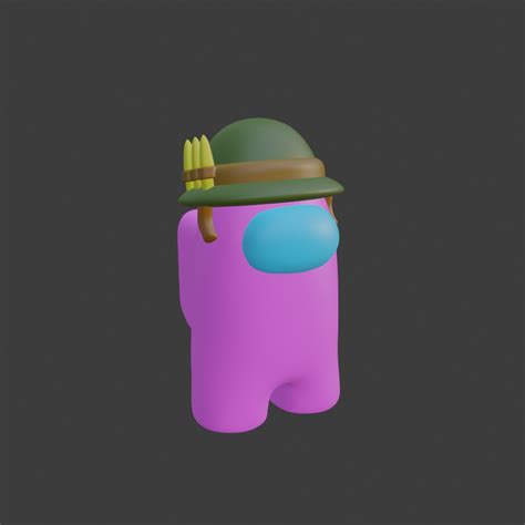 Stl File Among Us Keychain Military Helmet・3d Printer Design To