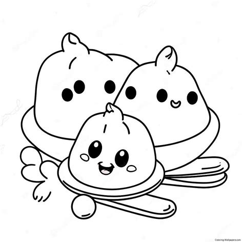 Festive Disney Dumplings Coloring Page 49814 39401